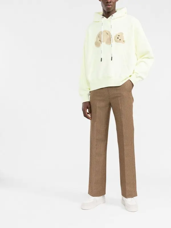 Palm Angels Bear Motif Hoodie - Yellow