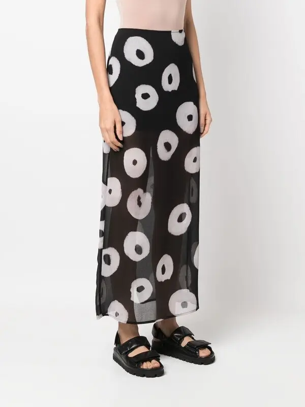 Nina Ricci Printed Semi-sheer Skirt