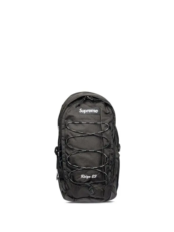 Supreme Logo-patch Backpack - Black