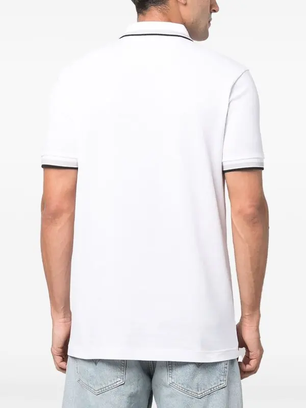 BOSS Embroidered Logo Polo Shirt - White