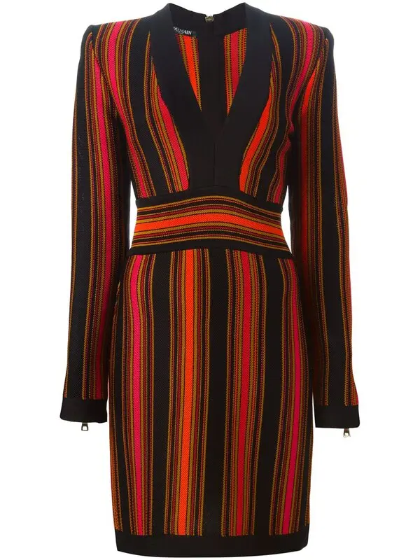 Balmain Striped Mini Dress