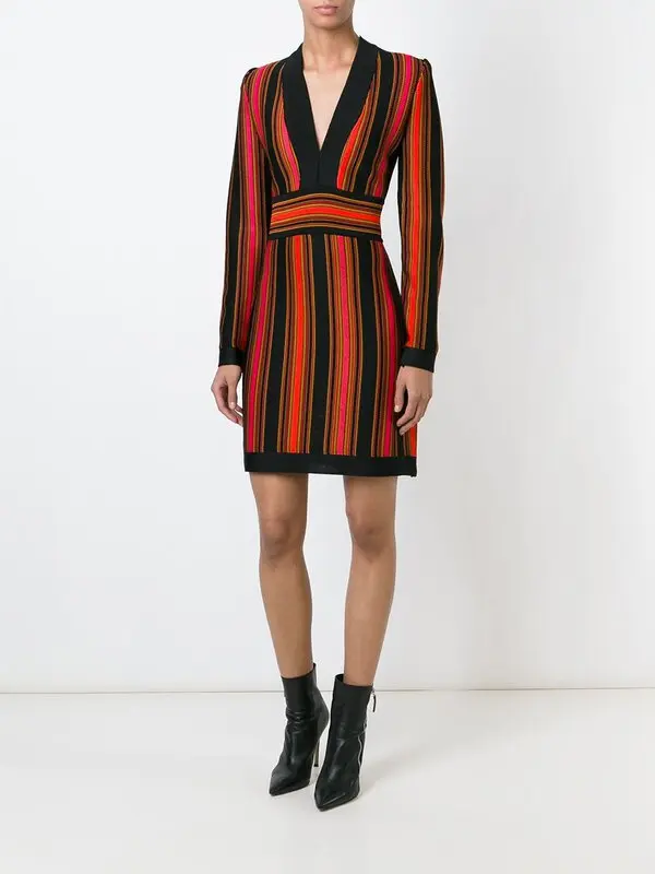 Balmain Striped Mini Dress