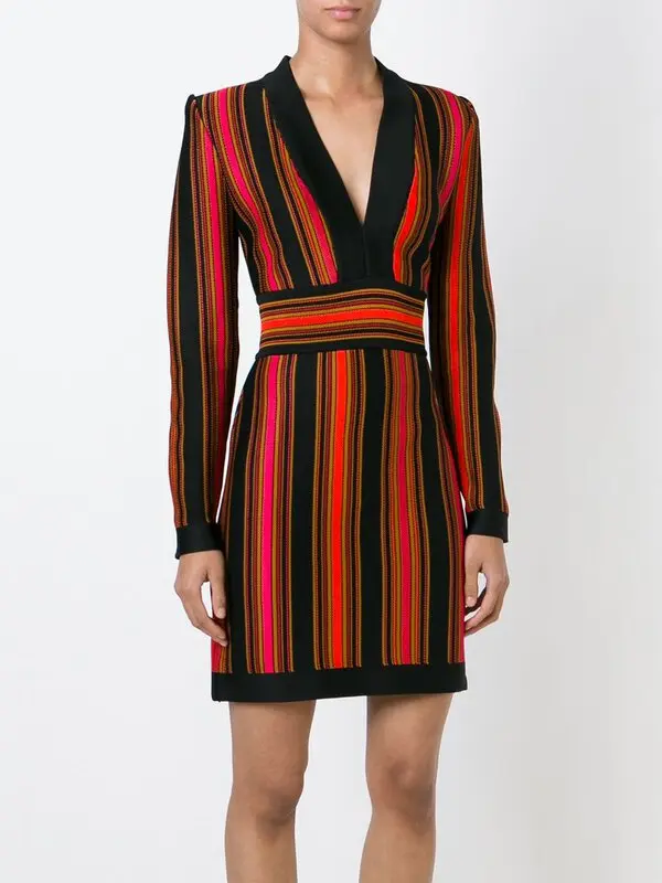Balmain Striped Mini Dress