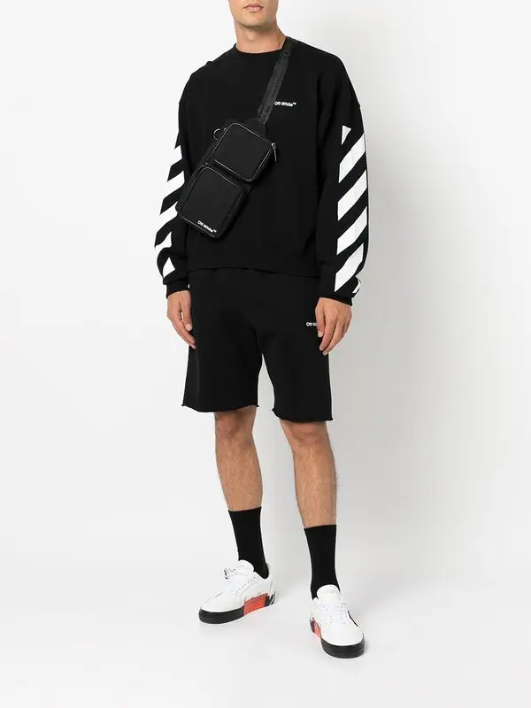 Off-White Diagonal Helvetica Oversized Sweatshirt - Black