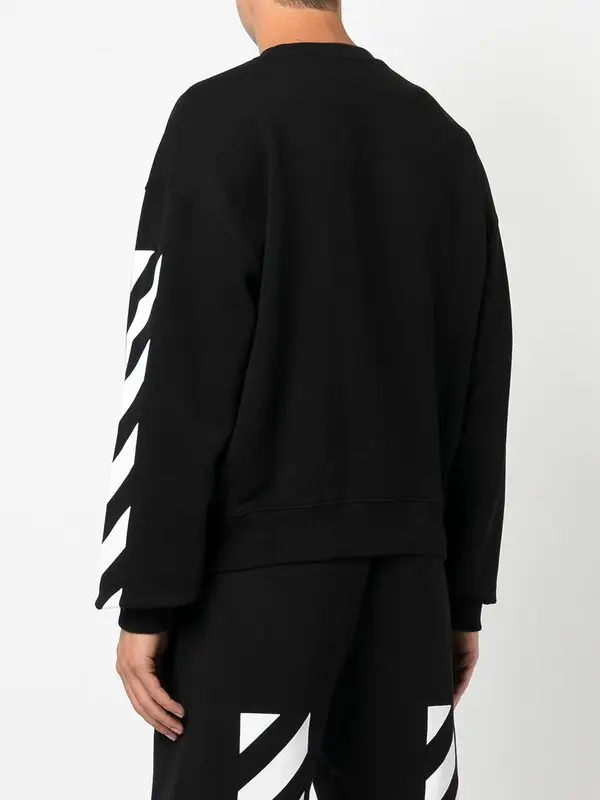 Off-White Diagonal Helvetica Oversized Sweatshirt - Black