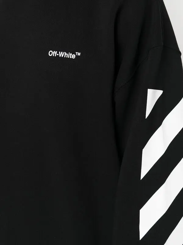 Off-White Diagonal Helvetica Oversized Sweatshirt - Black