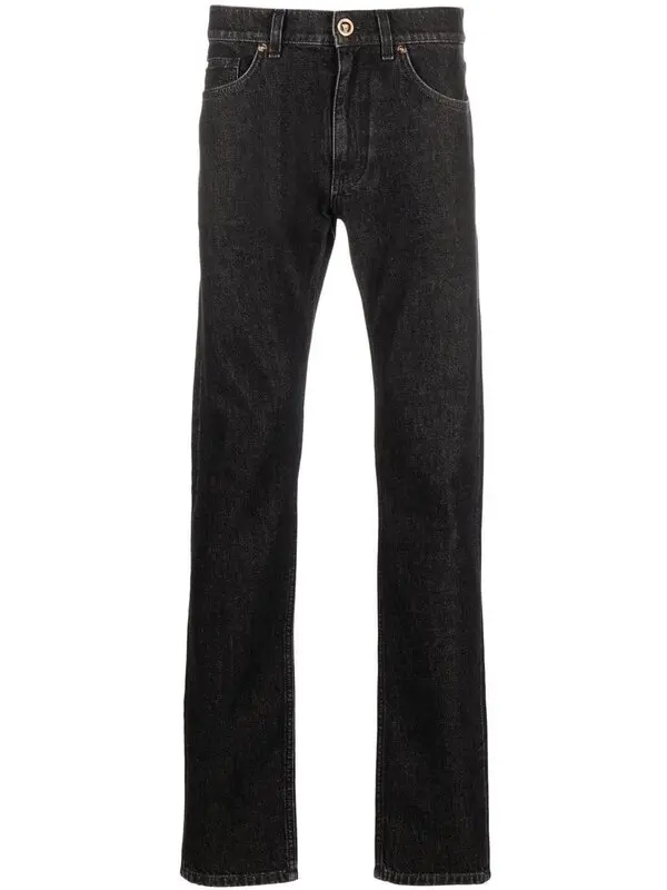 Versace Tapered Denim Jeans - Black