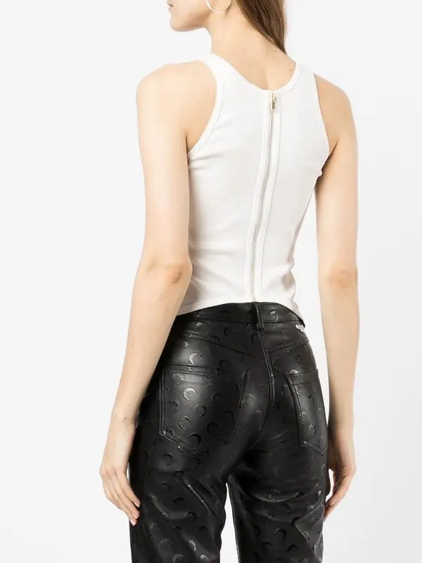 DION LEE Garter Corset Tank Top - White
