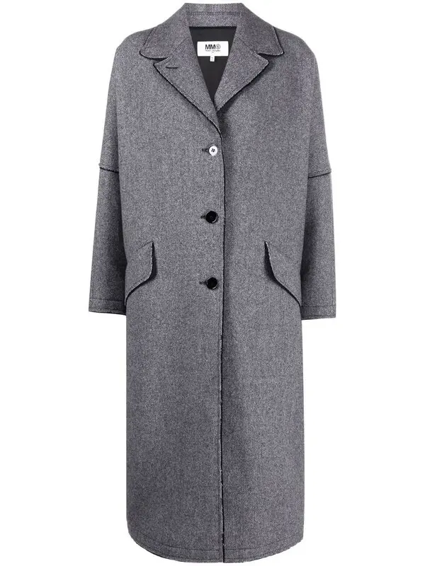 MAISON MARGIELA Single-breasted Tweed Overcoat