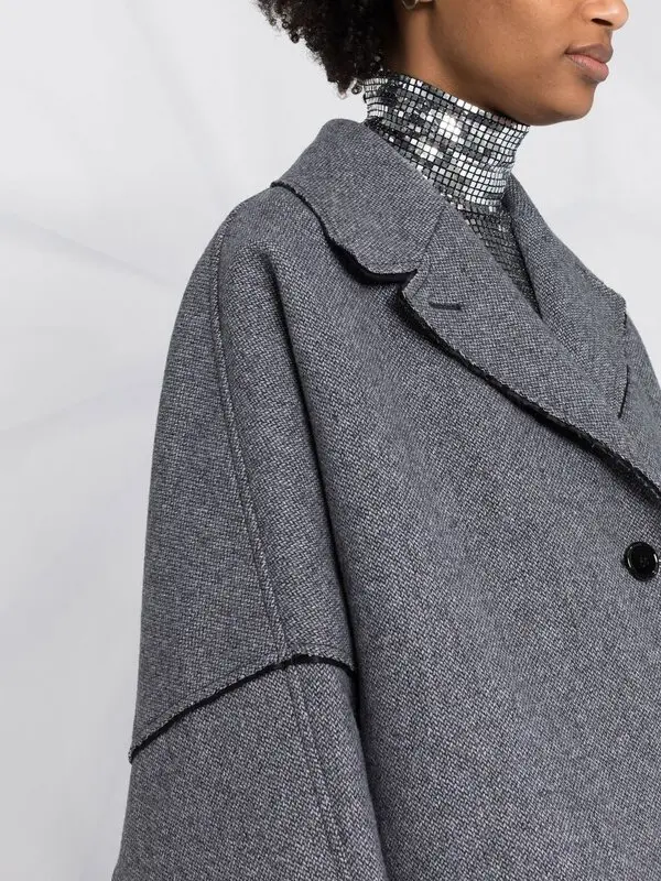 MAISON MARGIELA Single-breasted Tweed Overcoat