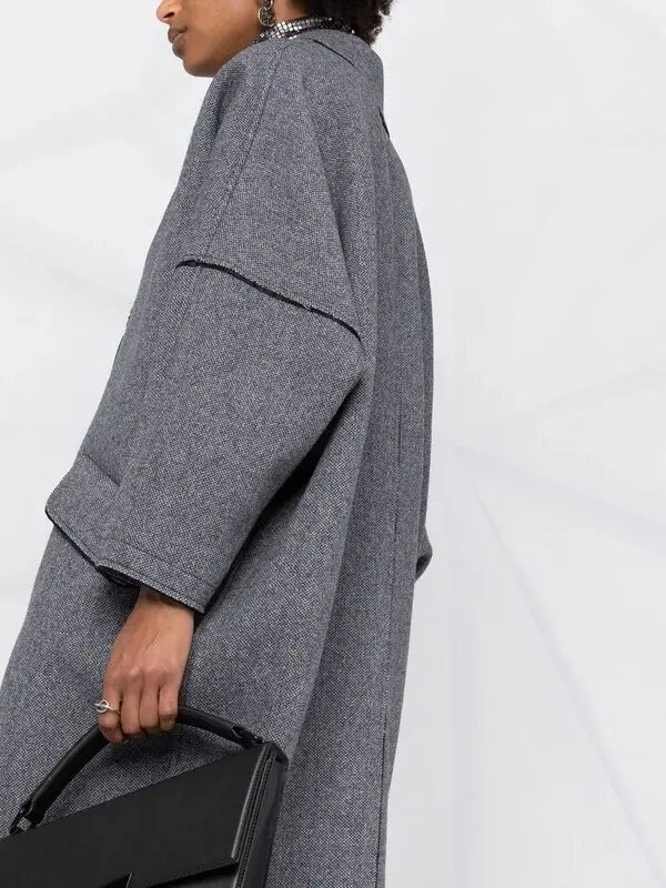 MAISON MARGIELA Single-breasted Tweed Overcoat