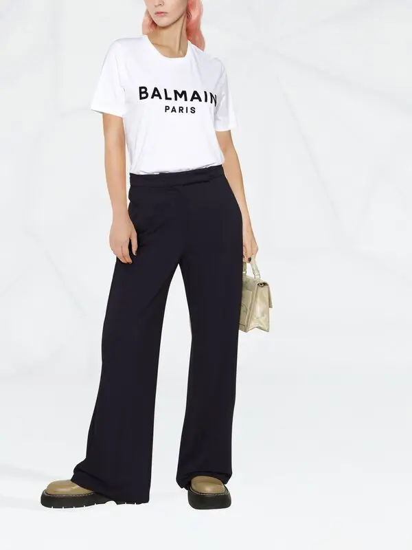 Balmain Logo-print Cotton T-shirt - White