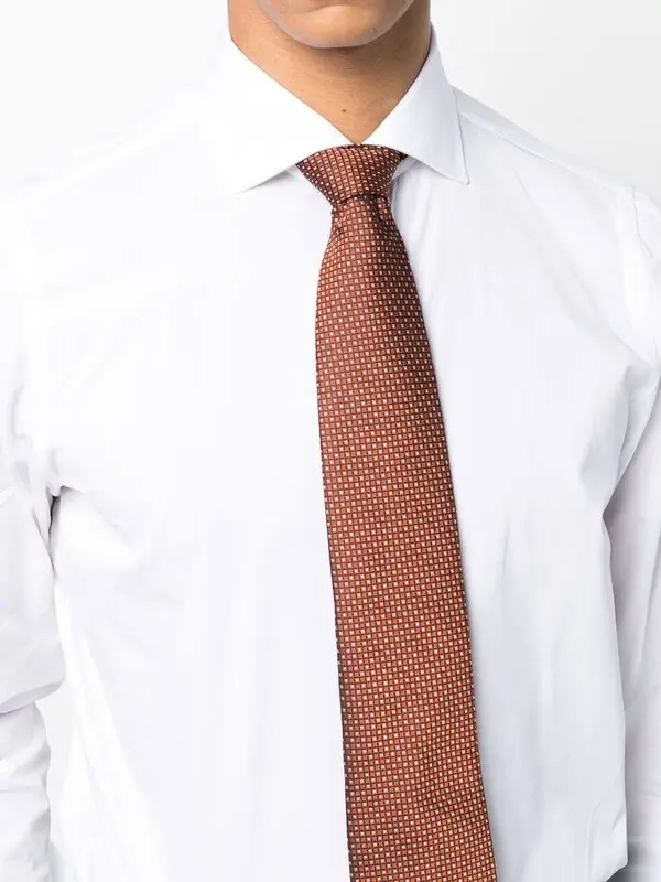 FINAMORE 1925 Long-sleeve Poplin Shirt - White