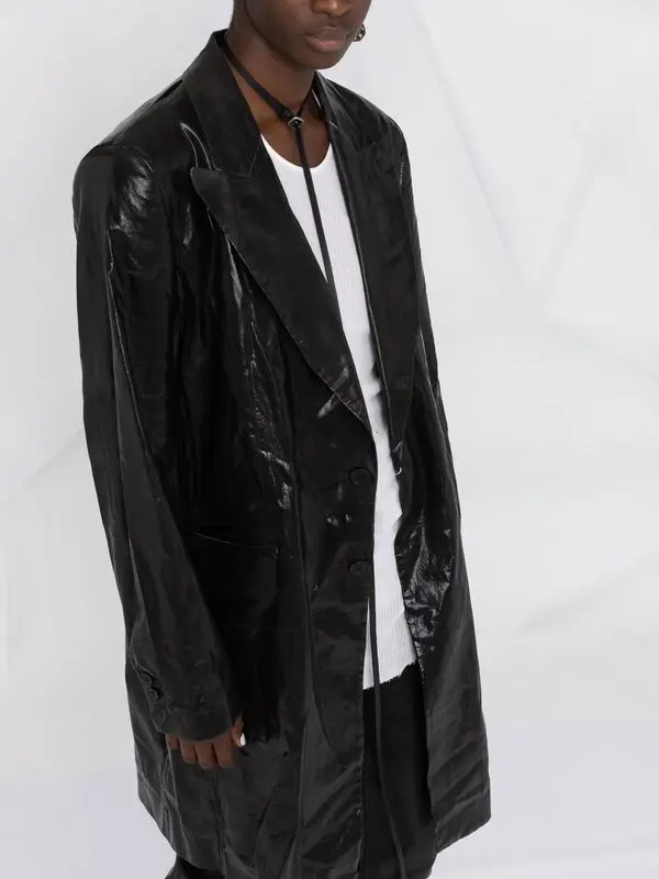 MAISON MARGIELA Coated Single-breasted Coat