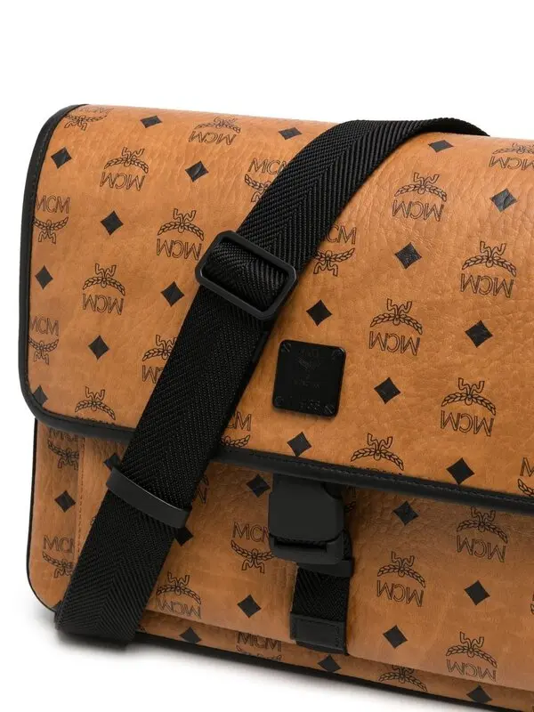 Mcm Medium Klassik Messenger Bag - Brown | Editorialist