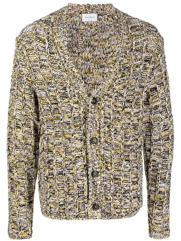 FERRAGAMO Chunky-knit V-neck Cardigan