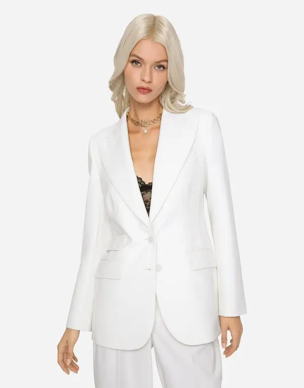 Dolce & Gabbana Single-breasted Woolen Turlington Blazer