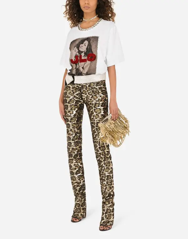 Dolce & Gabbana Nappa Leather Bag With Fringing - Gold
