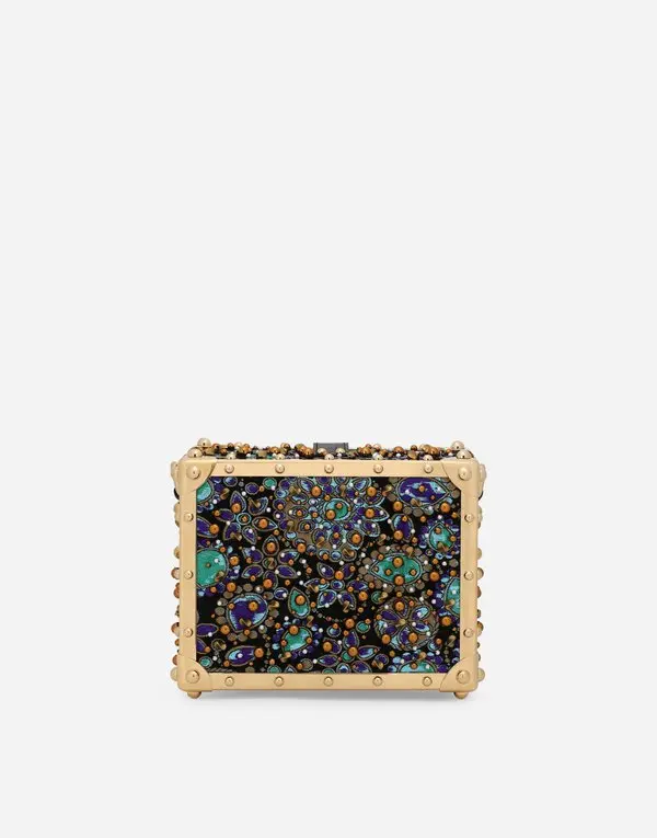 Dolce & Gabbana Jacquard Dolce Box Bag With Embroidery - Multicolor