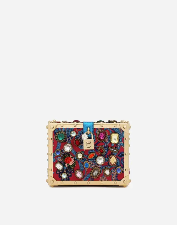 Dolce & Gabbana Jacquard Dolce Box Bag With Embroidery