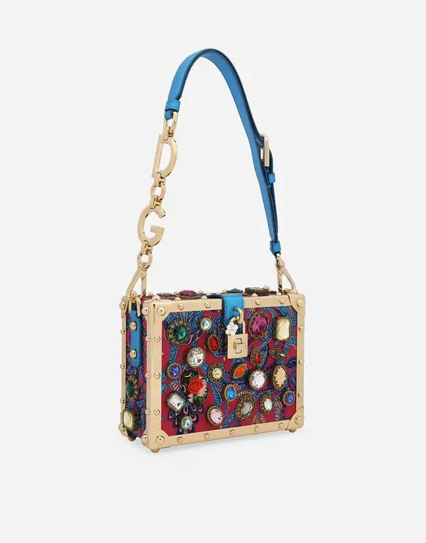 Dolce & Gabbana Jacquard Dolce Box Bag With Embroidery