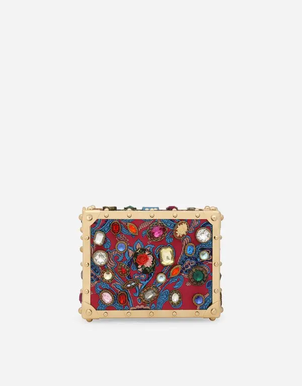 Dolce & Gabbana Jacquard Dolce Box Bag With Embroidery
