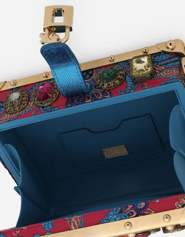 Dolce & Gabbana Jacquard Dolce Box Bag With Embroidery
