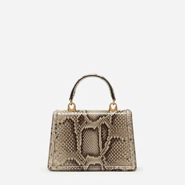 Dolce & Gabbana Small Devotion Bag In Python Skin