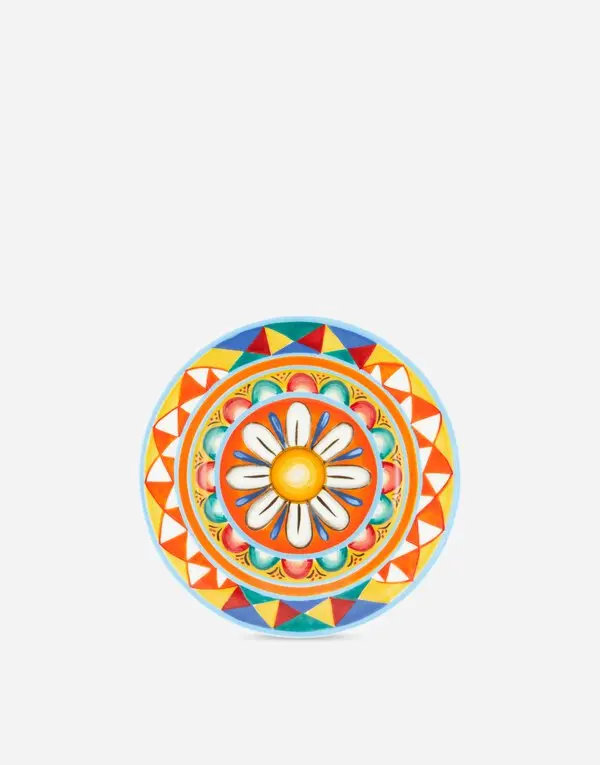 Dolce & Gabbana Set 2 Bread Plates In Fine Porcelain - Multicolor