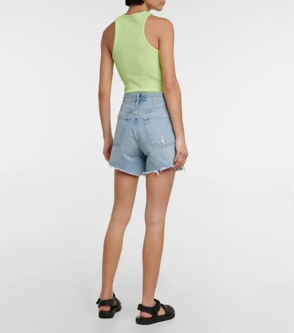 AGOLDE Parker Mid-rise Denim Shorts