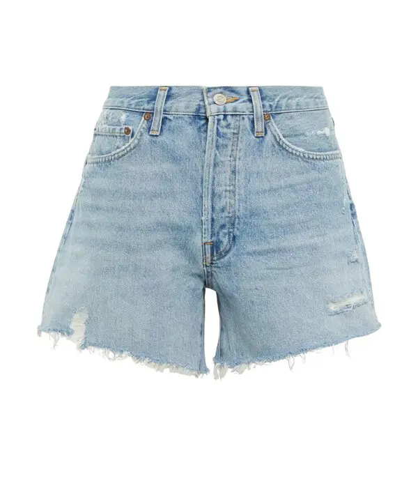 AGOLDE Parker Mid-rise Denim Shorts - Blue