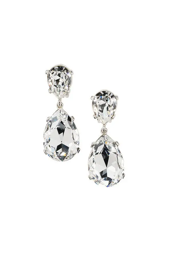 KENNETH JAY LANE Crystal Teardrop Earrings - Gold