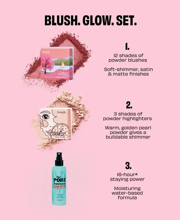 BENEFIT COSMETICS Wanderful World Silky-soft Powder Blush - Blossy