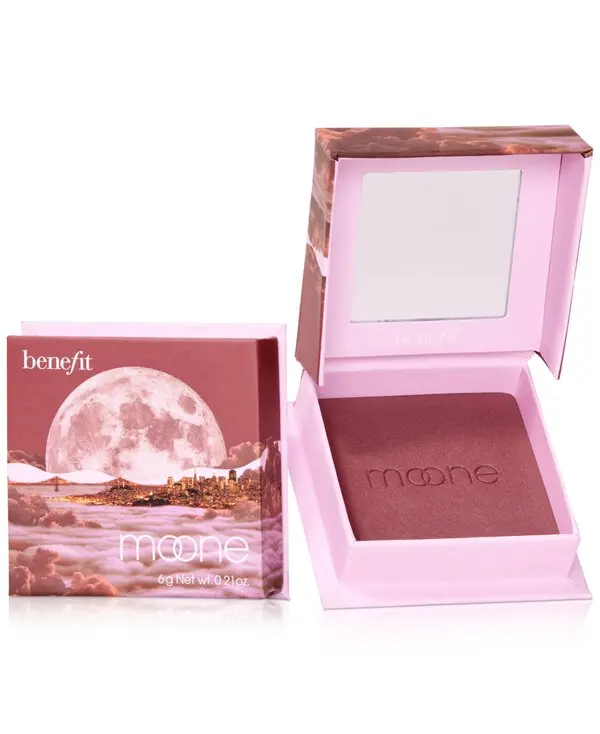 BENEFIT COSMETICS Wanderful World Silky-soft Powder Blush - Moone (deep Berry)