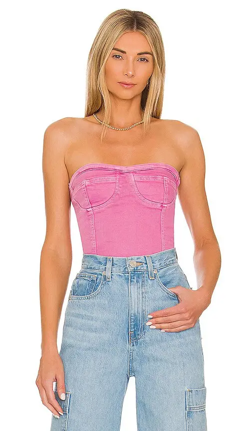 Superdown Desa Crop Bustier Top