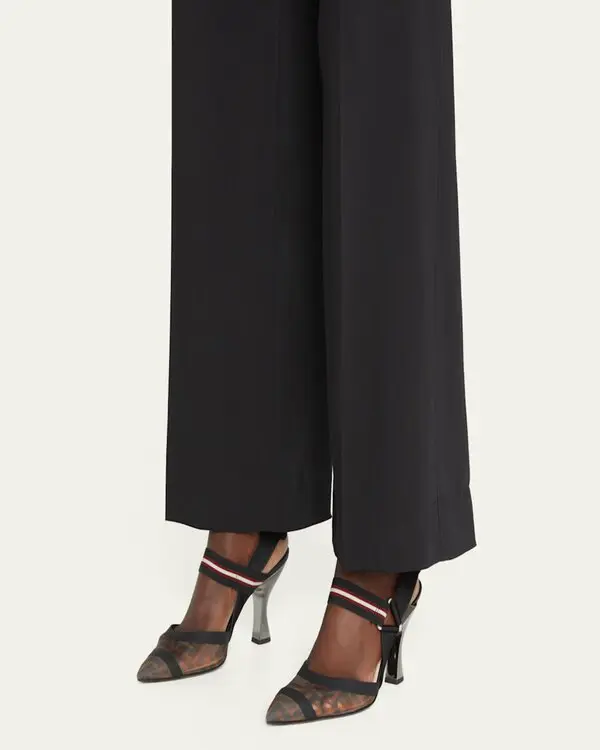 Fendi Colibri Slingback Mesh Pumps - Black