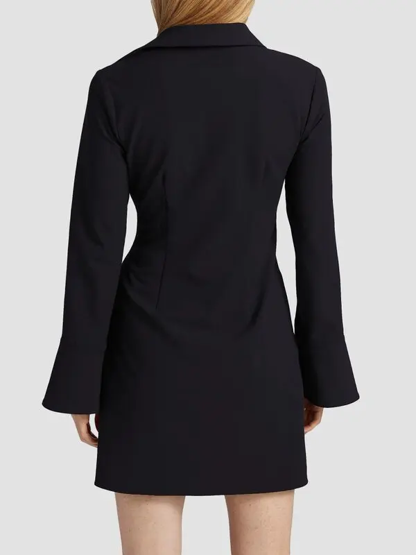 Cinq À Sept Mckenna Knot-front Shirtdress - Black