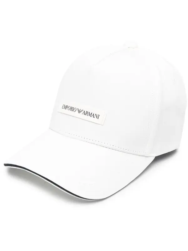 Emporio Armani Logo-patch Cap - White