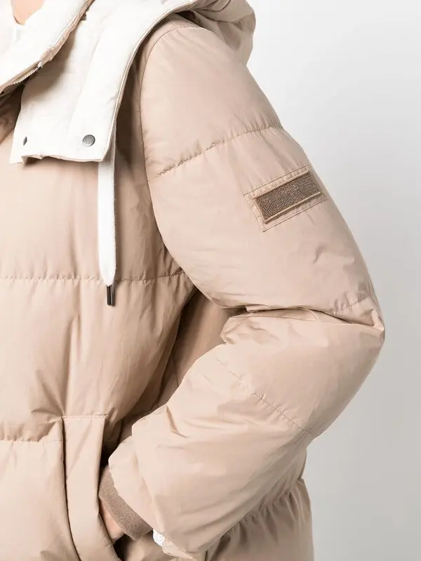 Brunello Cucinelli Drawstring Hood Padded Coat