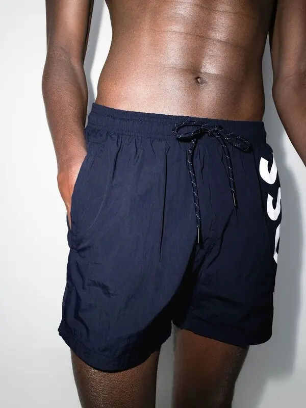 BOSS Octopus Logo-print Swim Shorts - Blue