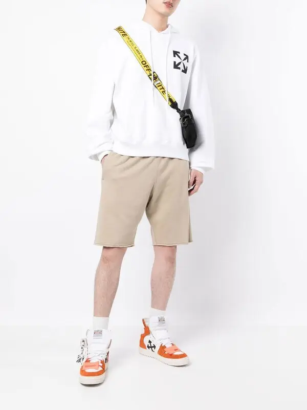 Off-White Arrows-print Cotton Hoodie - White