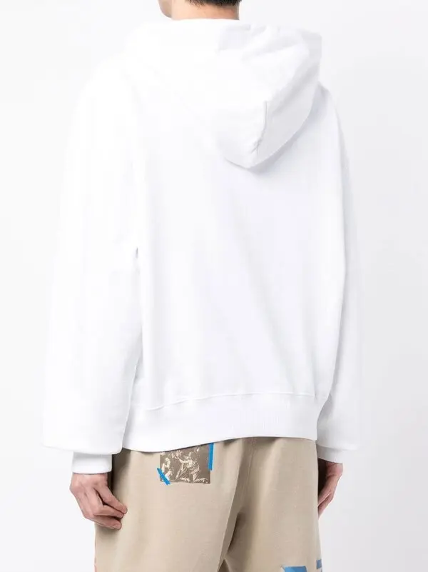 Off-White Arrows-print Cotton Hoodie - White