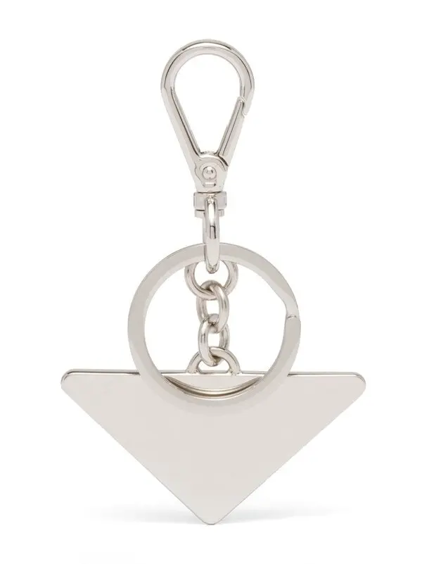 Prada Triangle-logo Keychain