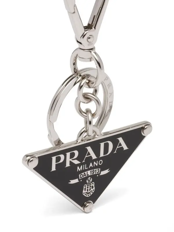 Prada Triangle-logo Keychain