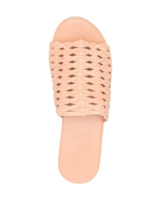 ANCIENT GREEK SANDALS Woven Leather Clogs - Neutrals