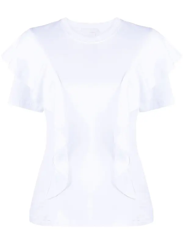 Chloé Ruffled Cotton T-shirt