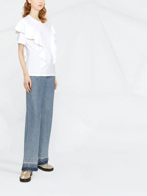 Chloé Ruffled Cotton T-shirt