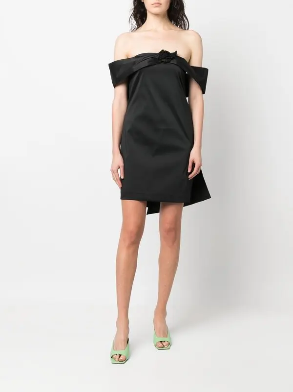 Bernadette Floral-appliqué Off-shoulder Dress