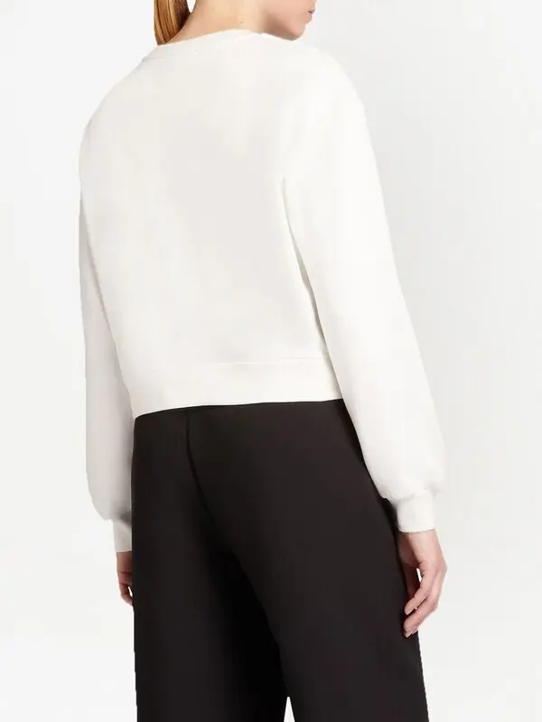 GIUSEPPE ZANOTTI Sauvanne Crystal-logo Sweatshirt - White