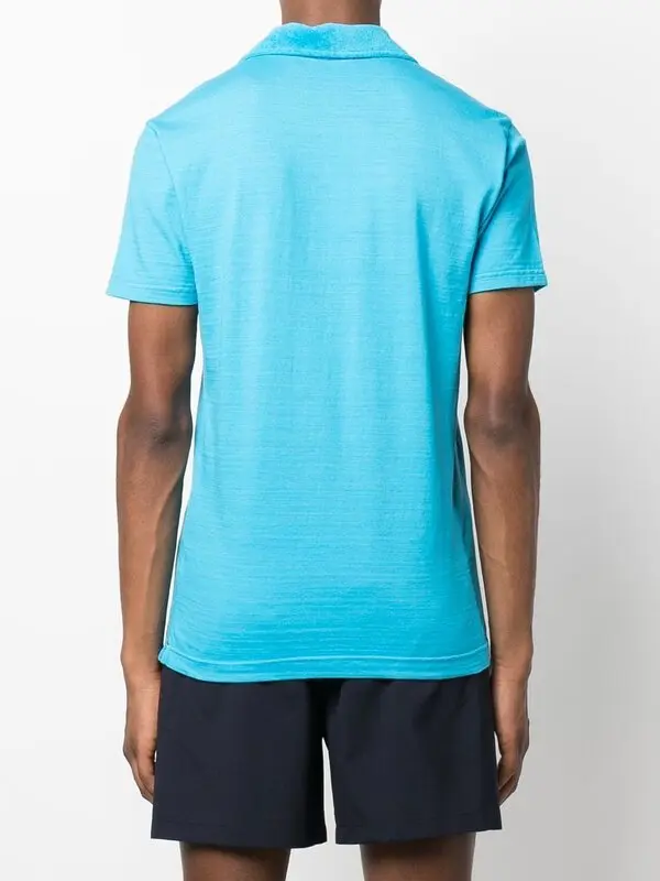 Orlebar Brown Albert Towelling-trim Polo Shirt - Blue